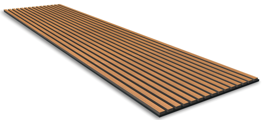 Teak Acoustic Slat Wood Panel (2,4m) - Inspiration Wood